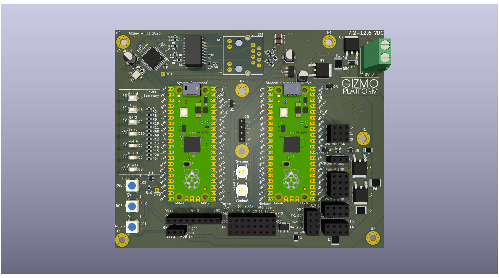 Gizmo v1.1 Carrier Board – Gizmo Mechatronics